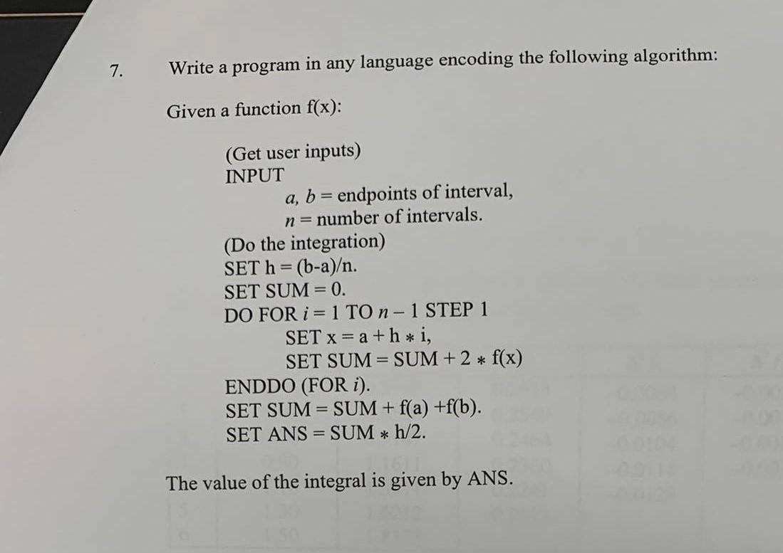 Solved Write a program in any language encoding the | Chegg.com