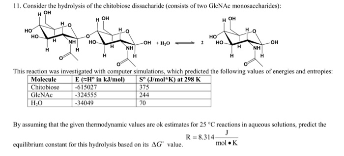 Solved Consider the hydrolysis of the chitobiose | Chegg.com
