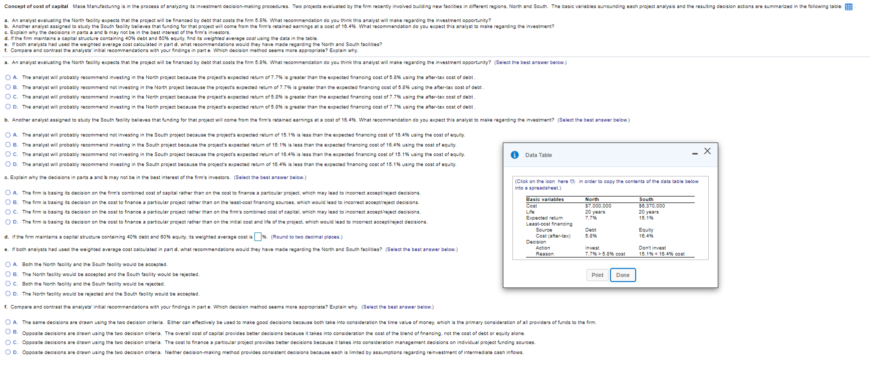 Solved Concept of cost of capital Mace Manufacturing is in | Chegg.com