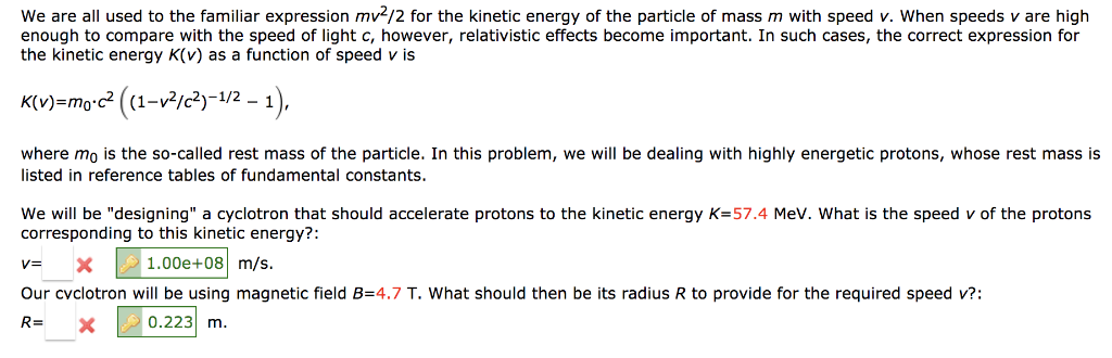 Solved We are all used to the familiar expression mv2/2 for | Chegg.com