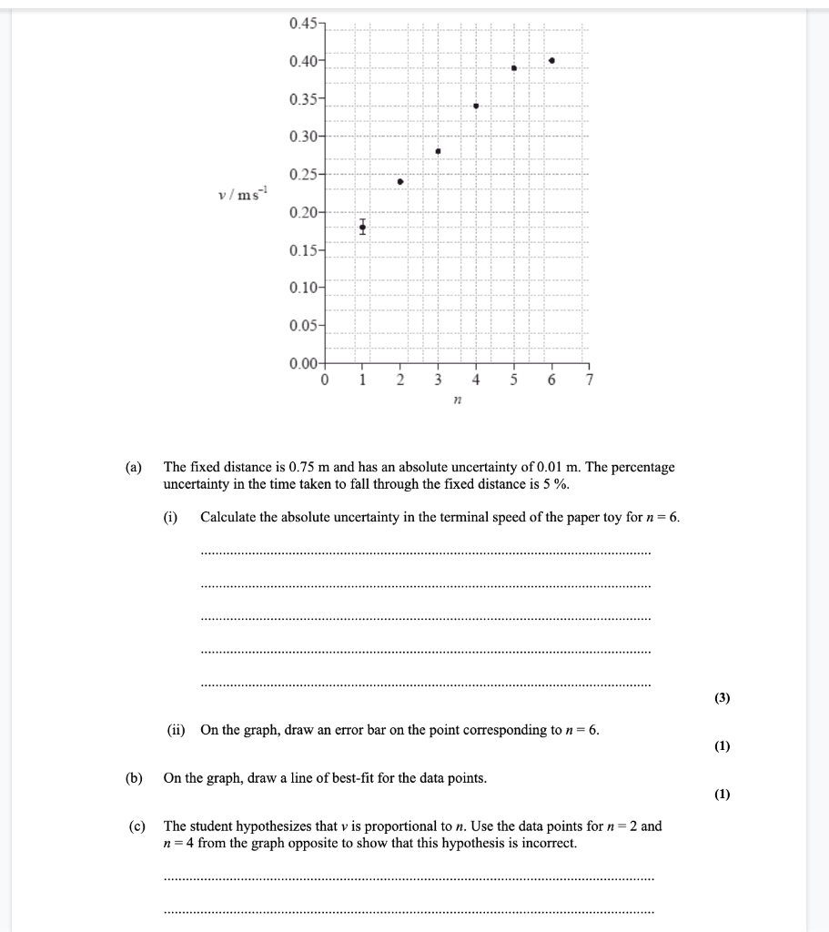 (a) The fixed distance is 0.75 m and has an absolute | Chegg.com