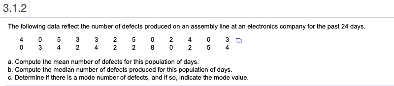 Solved The following data reflect the number of defects | Chegg.com