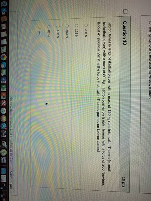 Solved psu.instructure.com Quiz: Reading Quiz 10 -DynamicsA | Chegg.com