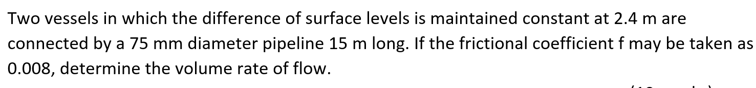 Solved Two vessels in which the difference of surface levels | Chegg.com