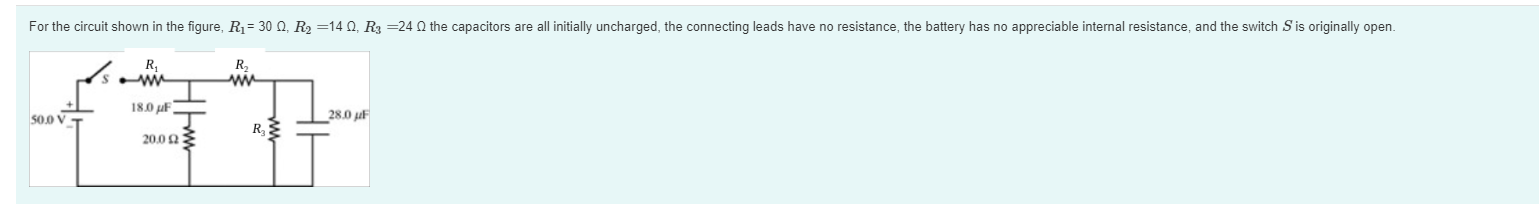 Solved 1.Just after closing the switch S what is the current | Chegg.com