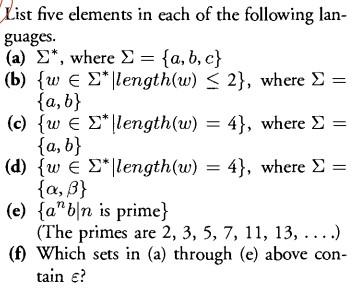 Solved List five elements in each of the following | Chegg.com