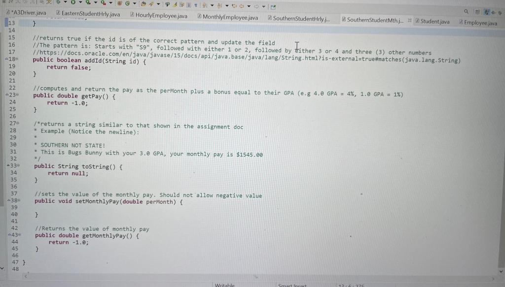 Solved JAVA Athletic System The Human Resources department | Chegg.com
