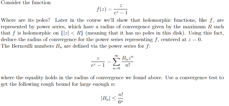 Solved Consider the function f(z)=ez−1z Where are its poles? | Chegg.com