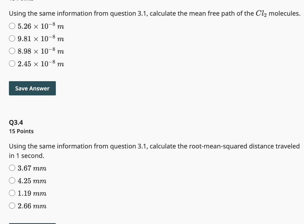 Solved Using the same information from question 3.1, | Chegg.com