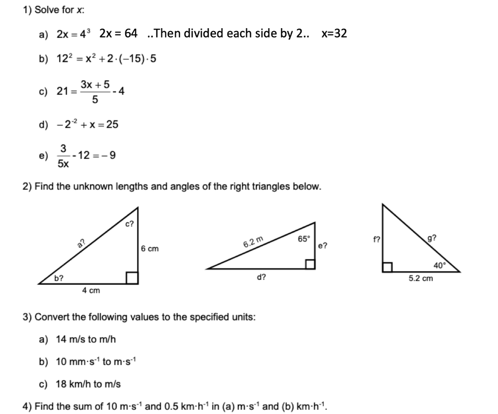 Solved Please show me the steps in solving these questions. | Chegg.com