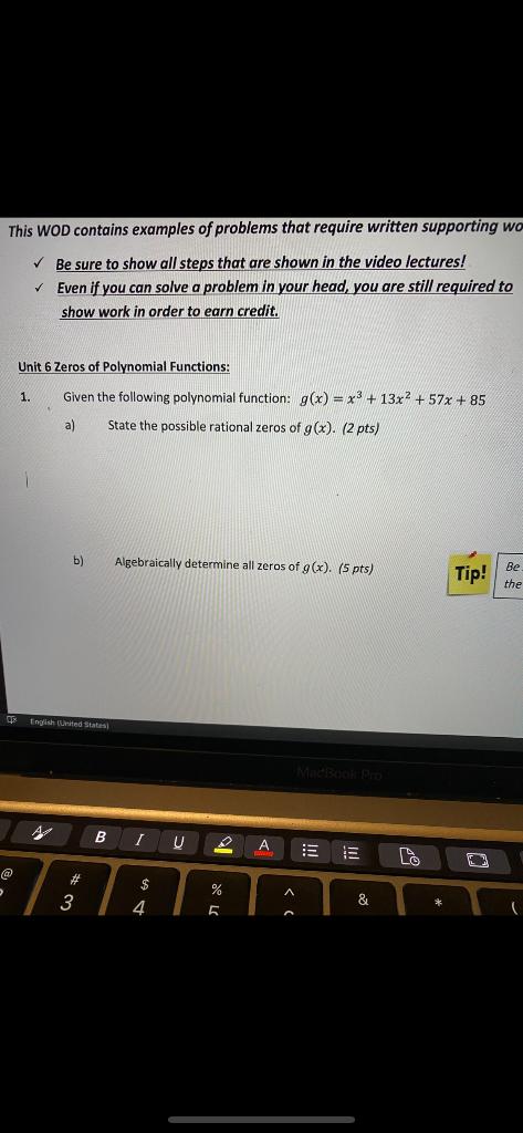 Solved This WOD contains examples of problems that require | Chegg.com