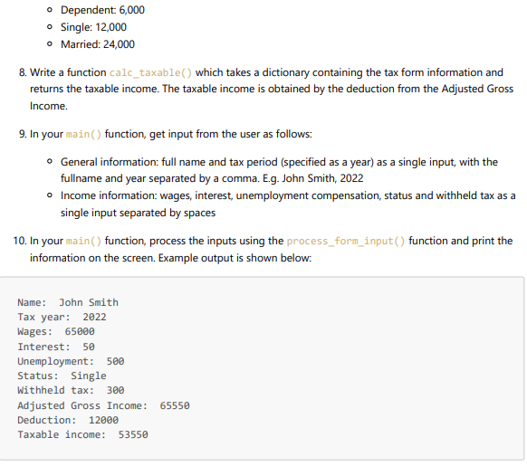 Solved 1. Using the provided starter file, income_tax. py, | Chegg.com