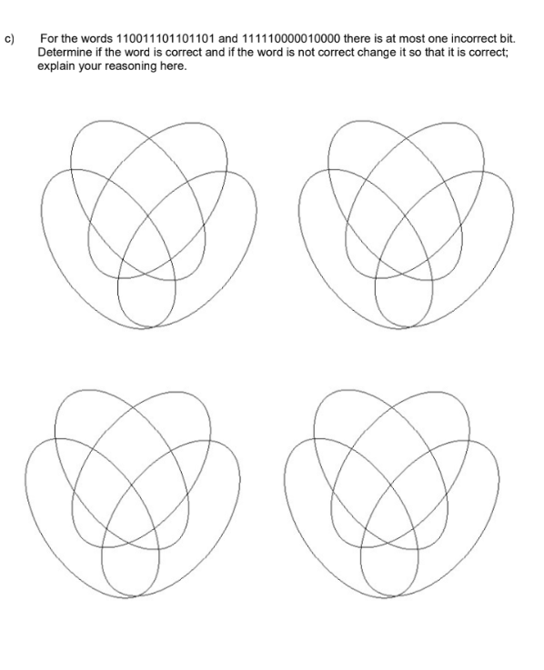Solved Use Venn Diagrams in the error detection process to | Chegg.com