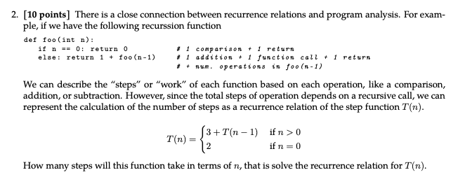Solved 2. [10 points] There is a close connection between | Chegg.com