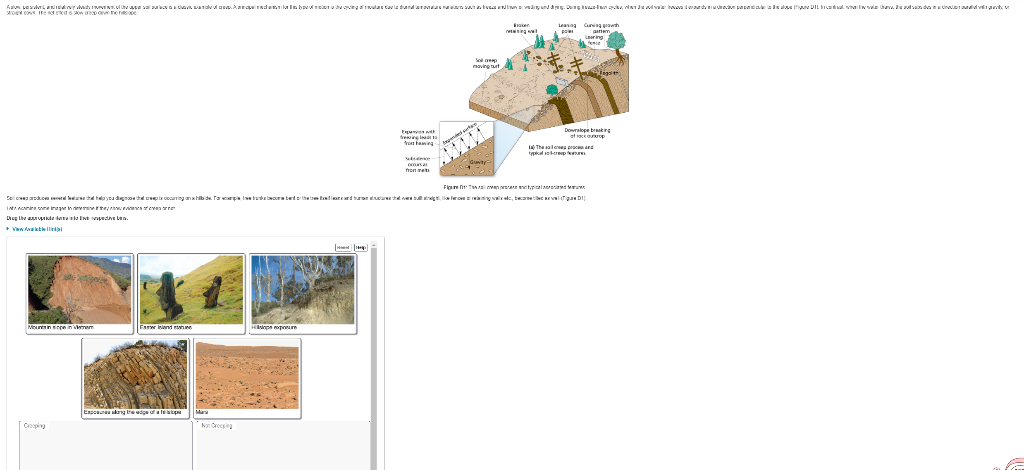 Solved Part B - Identifying Mass Movement Types The four | Chegg.com