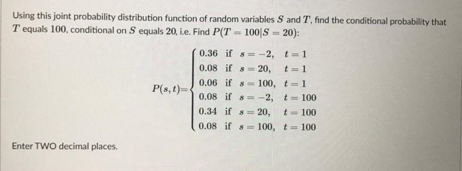 Solved Using this joint probability distribution function of | Chegg.com