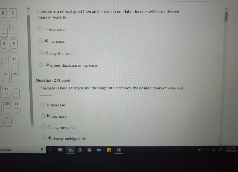 Solved If leisure is a normal good then an increase in | Chegg.com