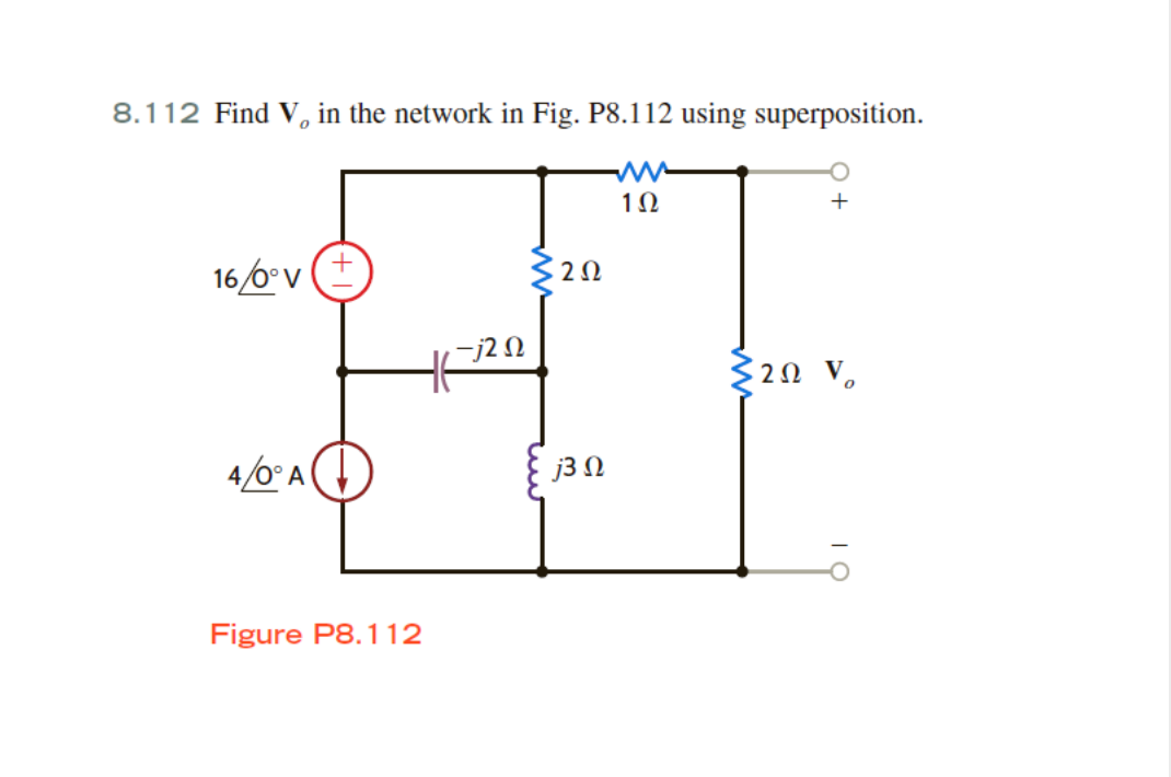 Solved 8.112 Find V, in the network in Fig. P8.112 using | Chegg.com