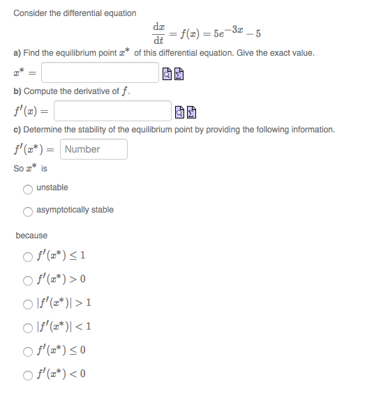 Solved Consider the differential equation d. dt f(1) = 5e-32 | Chegg.com