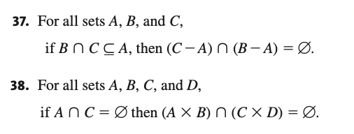 Solved Use an element argument to prove each statement in | Chegg.com