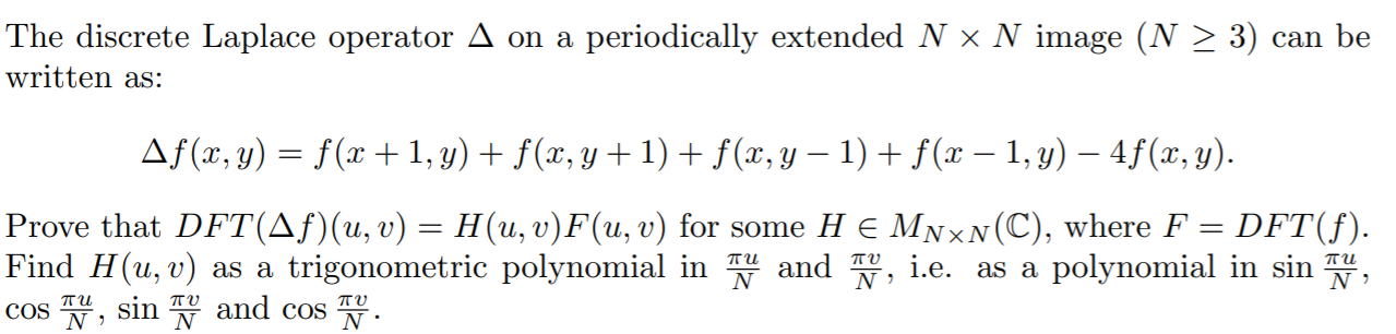 The discrete Laplace operator A on a periodically | Chegg.com