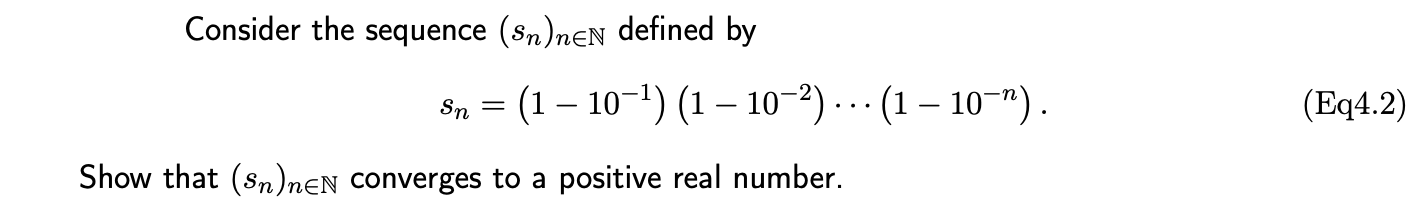 Solved Consider the sequence (sn)nen defined by sn = (1 – | Chegg.com