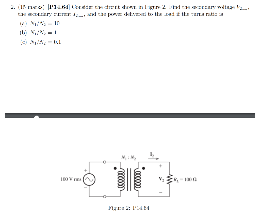 Solved 2. (15 marks) [P14.64] Consider the circuit shown in | Chegg.com