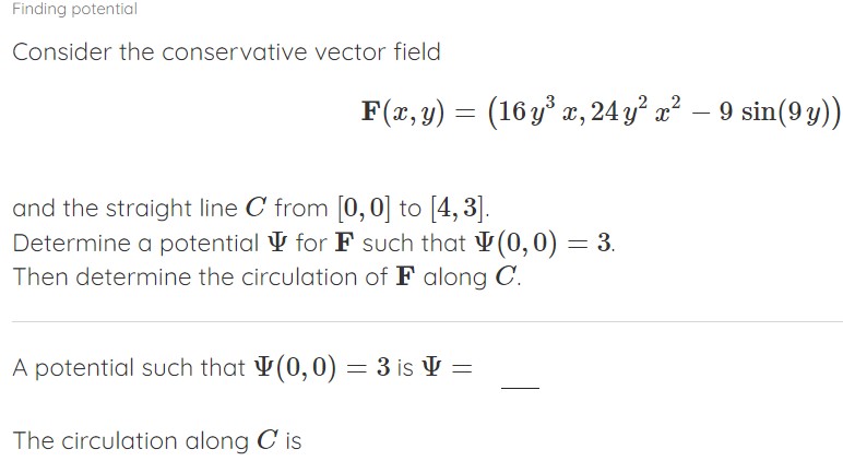 Solved Consider the conservative vector field | Chegg.com