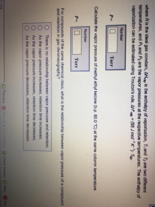 Solved Calculate the vapor pressure of octane bp. 126.0 ? at | Chegg.com