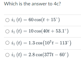 Solved Q 4) Obtain the sinusoids corresponding to each of | Chegg.com