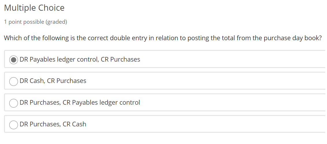 Solved Multiple Choice 1 point possible (graded) Which of | Chegg.com