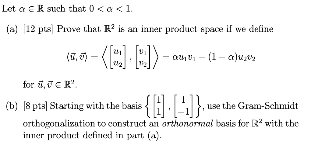 Solved Let α∈R such that 0