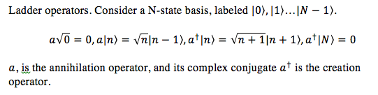 Solved Ladder operators. Consider a N-state basis, labeled | Chegg.com