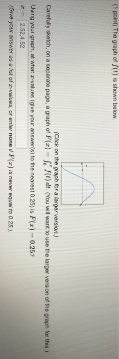 Solved (1 point) Find a good numerical approximation to F(9) | Chegg.com