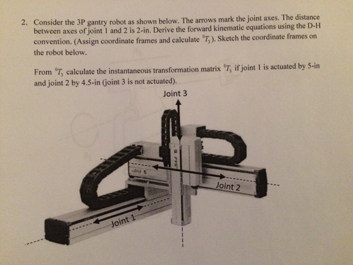Consider the 3P gantry robot as shown below. The | Chegg.com