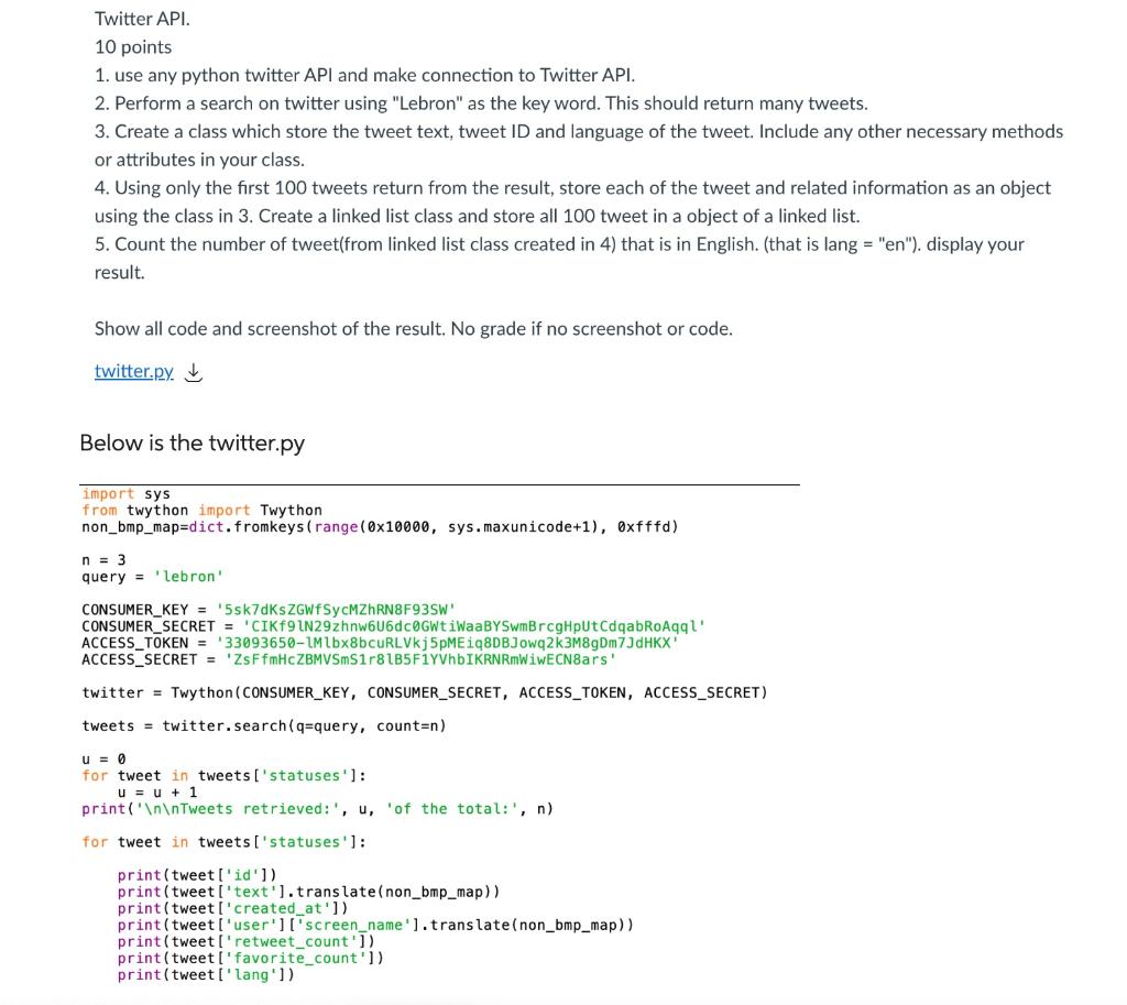 Solved Please use a LINKEDLIST in the code PLEASE CODE IN | Chegg.com