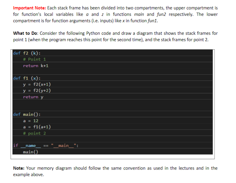 Solved Exercise 1_Post-Lab Exercise: Memory Diagram (10 | Chegg.com