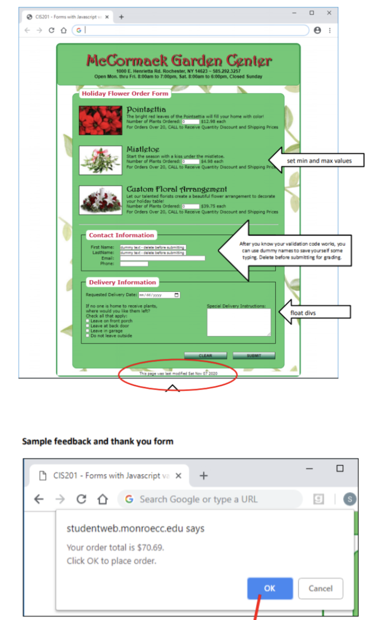 Solved CIS201-Forms with Javascript vo X ← COGI McCormack | Chegg.com