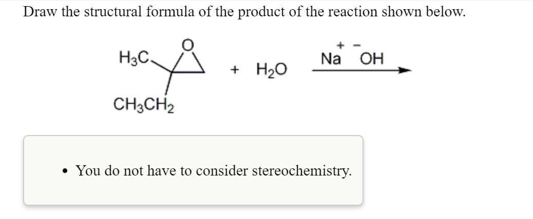 Solved Draw the structural formula of the product of the | Chegg.com