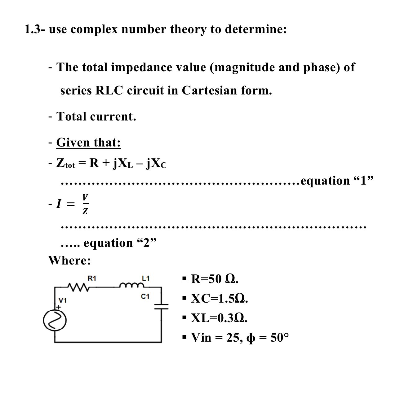 Solved 3- use complex number theory to determine: - The | Chegg.com