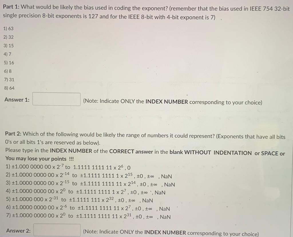 Solved The revised IEEE 754-2008 added 16-bit floating | Chegg.com