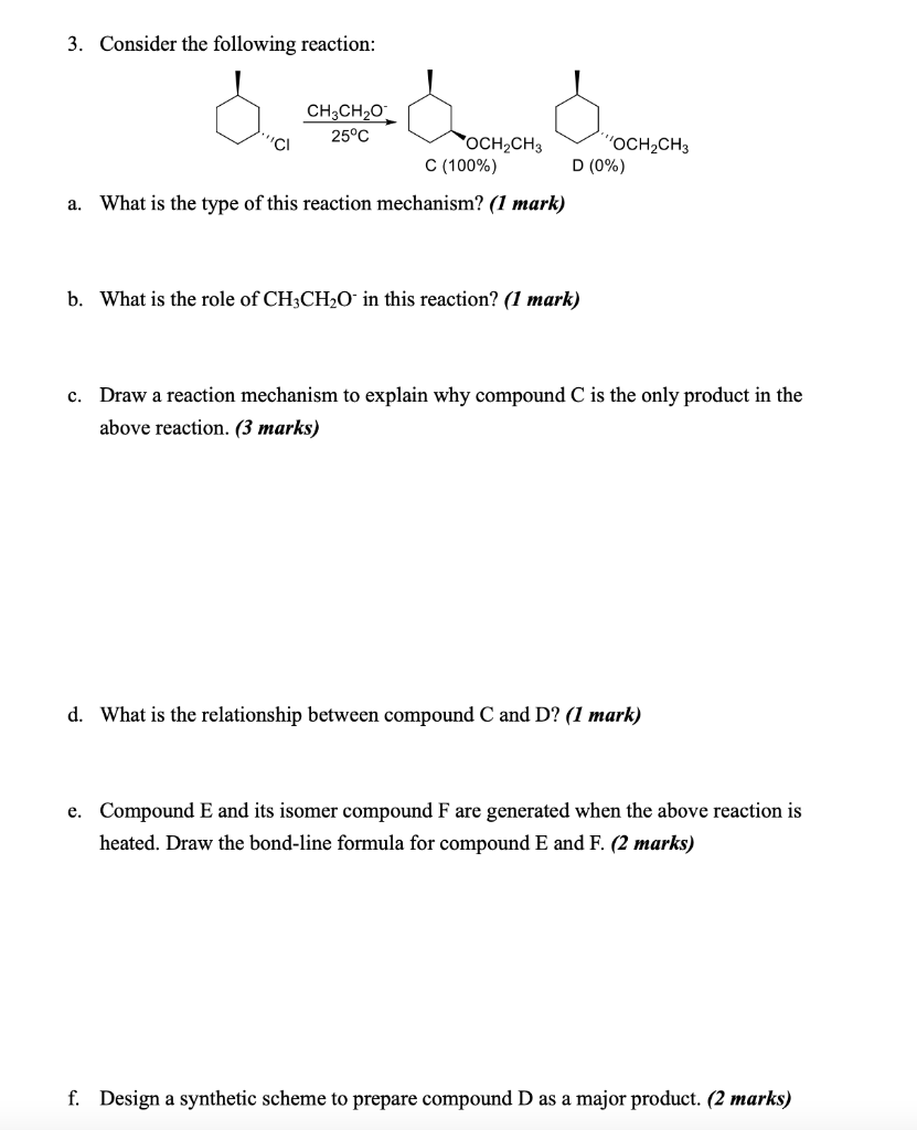 Solved 3. Consider the following reaction: a. What is the | Chegg.com