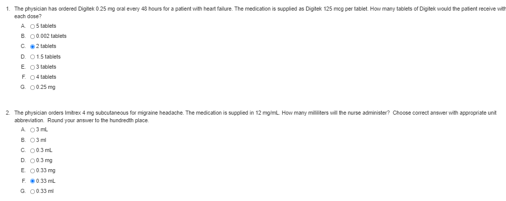 Solved 1. The physician has ordered Digitek 0.25 mg oral | Chegg.com