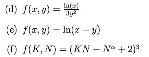 Solved Calculate all first, second, and cross derivatives | Chegg.com