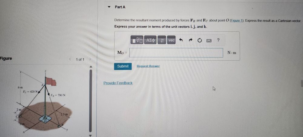 Solved Determine The Resultant Moment Produced By Forces Fb