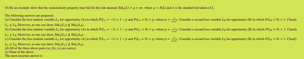Solved (5) By an example show that the monotonicity property | Chegg.com