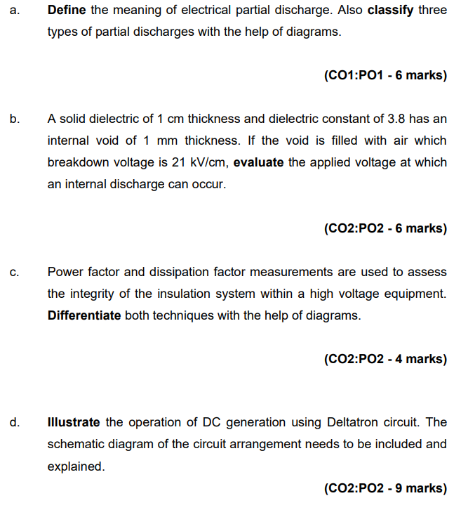 Solved a. Define the meaning of electrical partial | Chegg.com