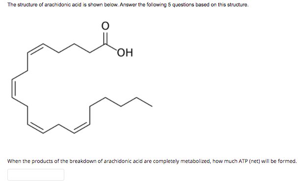 Solved The structure of arachidonic acid is shown below. | Chegg.com