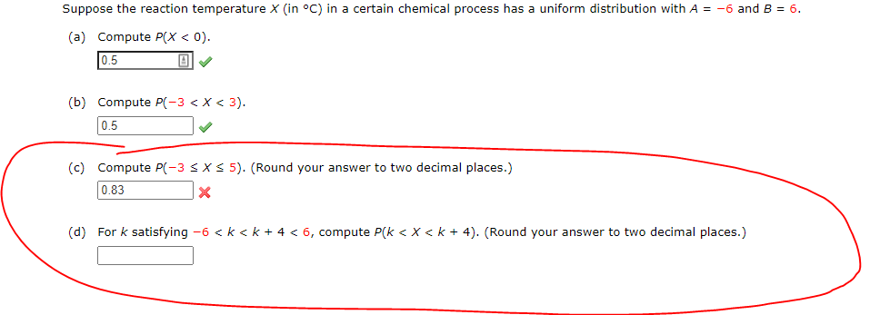 Solved Suppose the reaction temperature X (in °C) in a | Chegg.com
