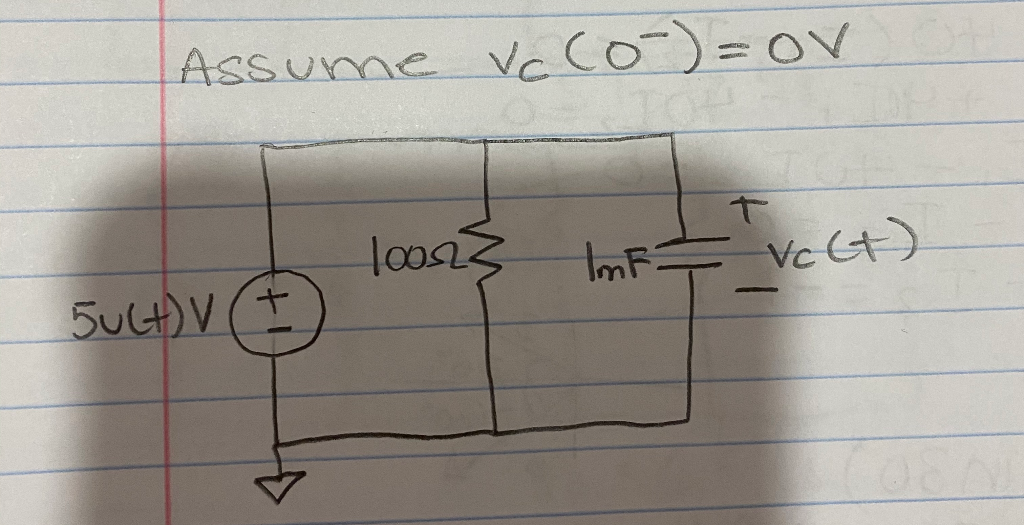 Solved Find the step response of the capacitor voltage at | Chegg.com